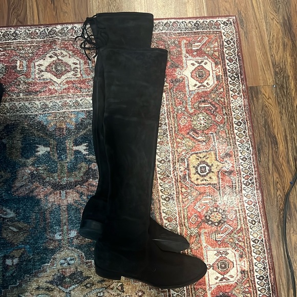 Stuart Weitzman | Shoes | Stuart Weitzman Knee Low Land Thigh High Black Suede Boots | Poshmark